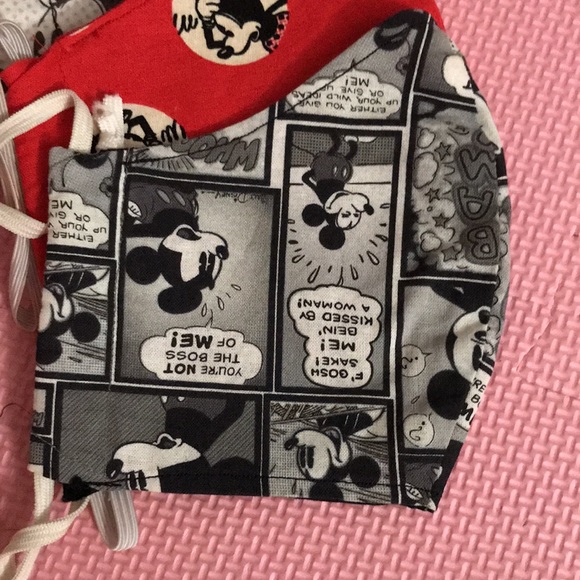 Accessories | Lot Of 3 Disneys Mickey Mouse Adult Face Masks | Poshmark